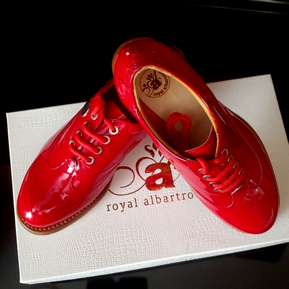 Royal Albartross | Shoes | Patent Leather Red Golf Shoes Royal ...